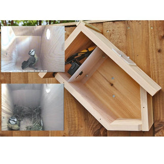 Wooden Bird Box Side View Nest Box – Gardenature